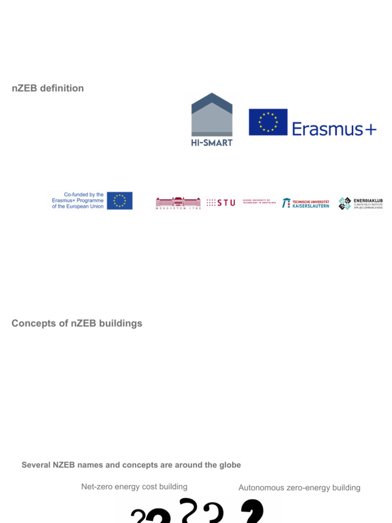 HI-SMART 1.2 nZEB Definition Presentation | PDF | Renewable Energy | Physical Quantities