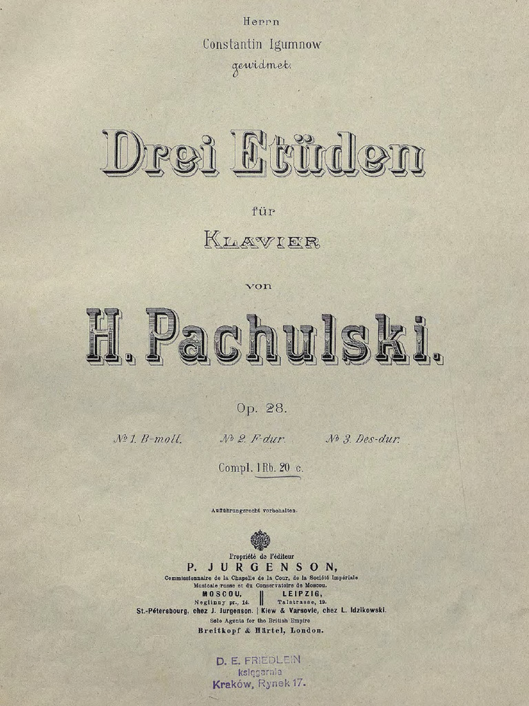IMSLP524300-PMLP848619-Pachulski 3 Etudes Op28 | PDF
