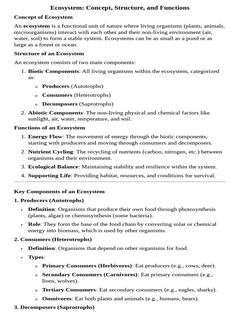 Ecosystem | PDF | Ecosystem | Food Web