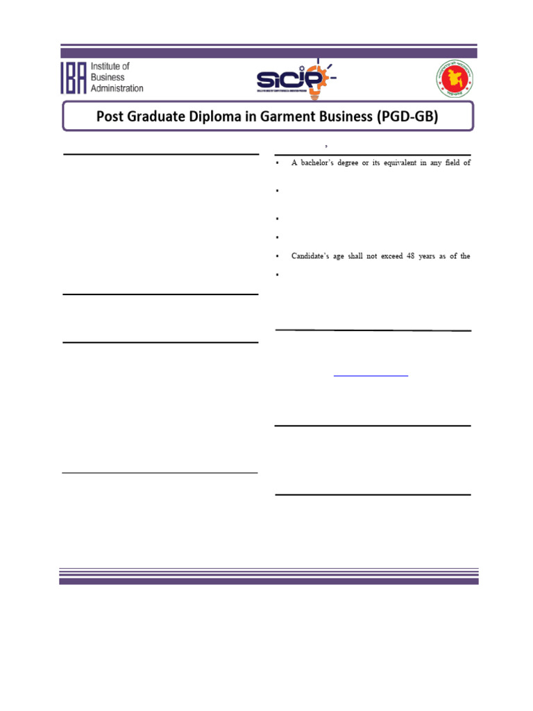 PGD-GB Advertisement 2024 | PDF | Educational Stages