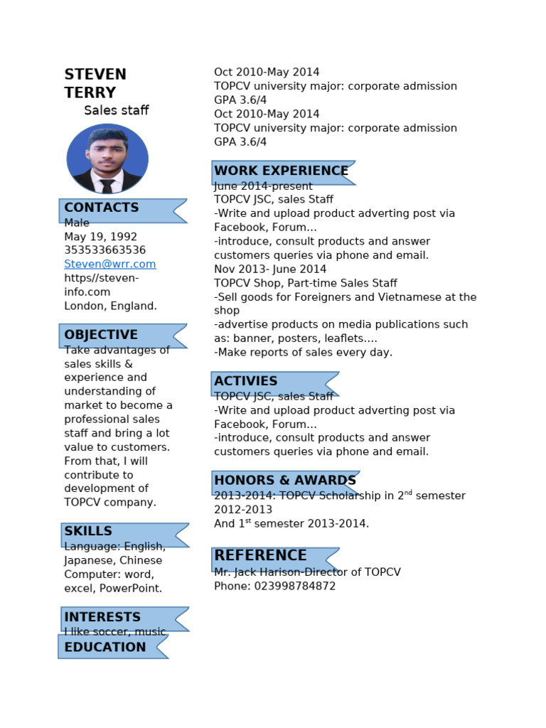 Steven Terry CV | PDF | Career & Growth