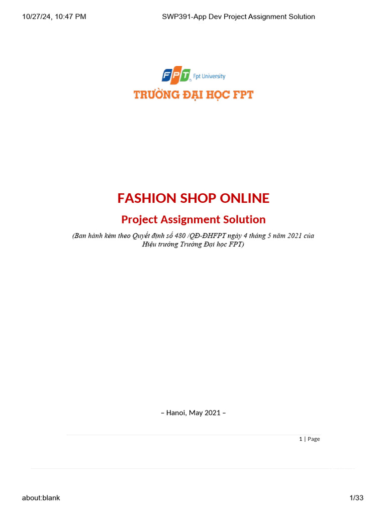 SWP391-App Dev Project Assignment Solution | PDF | Password | User (Computing)
