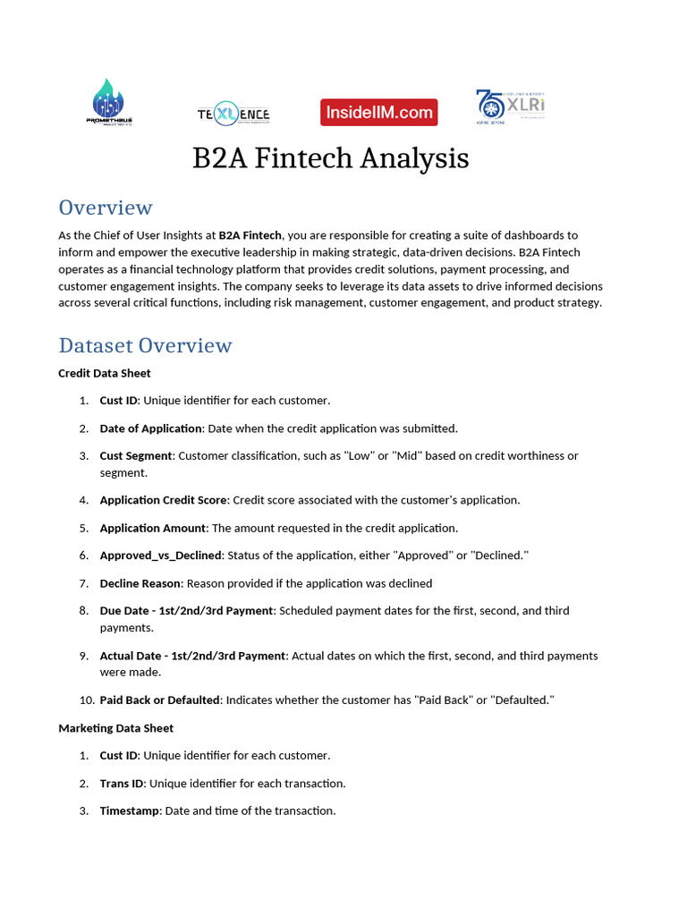 B2A Fintech PBLM Statement | PDF | Credit Card | Business