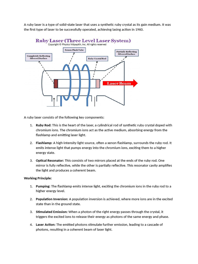 A Ruby Laser Is A Type of Solid | PDF