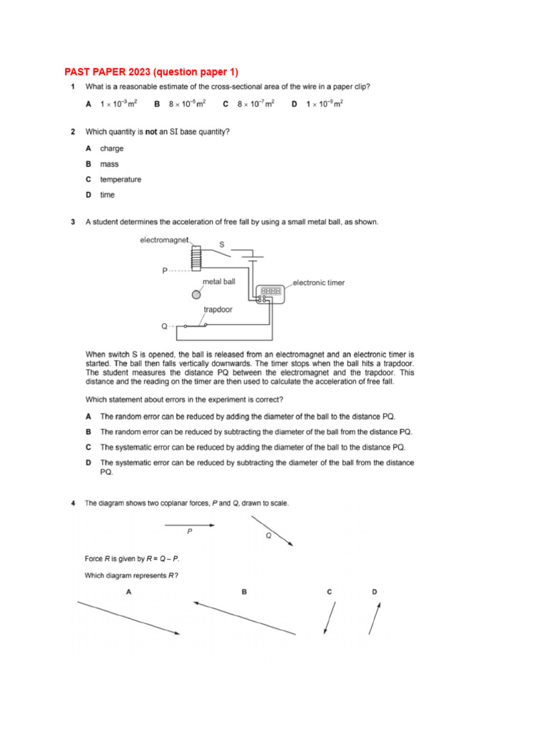 G11 Past Papers | PDF