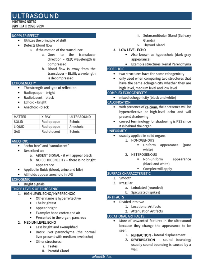 ULTRASOUND-MIDTERMS (1) | PDF | Gallbladder | Liver