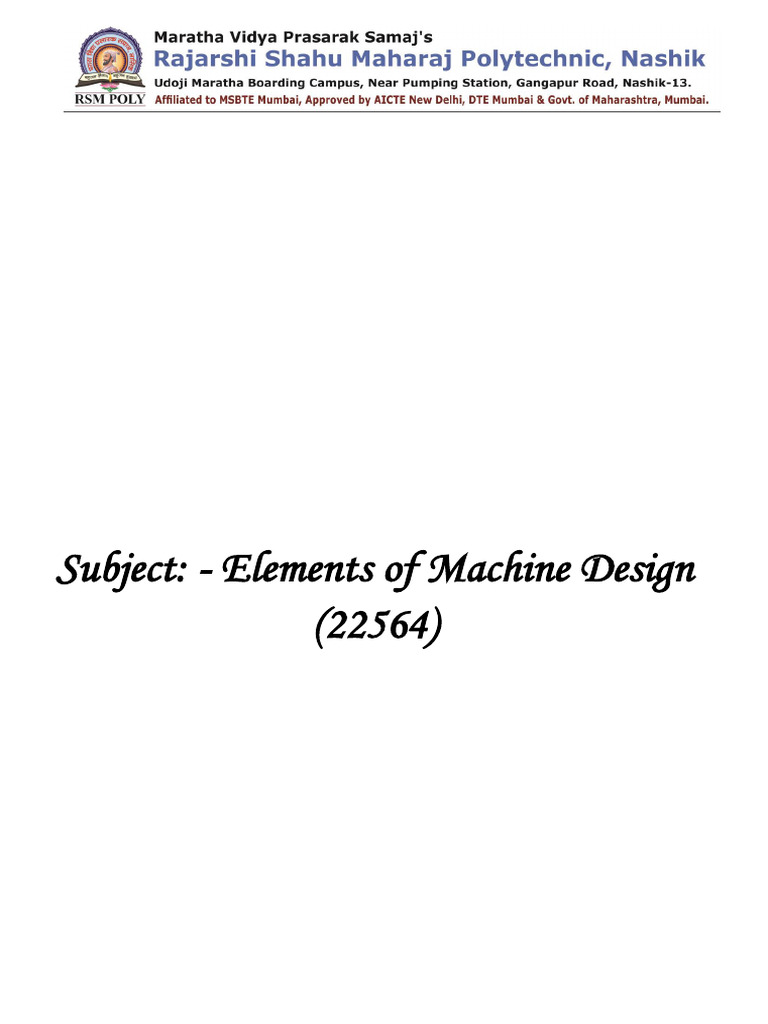 RSM Question Bank - EMD 22564 - MSG | PDF | Strength Of Materials ...