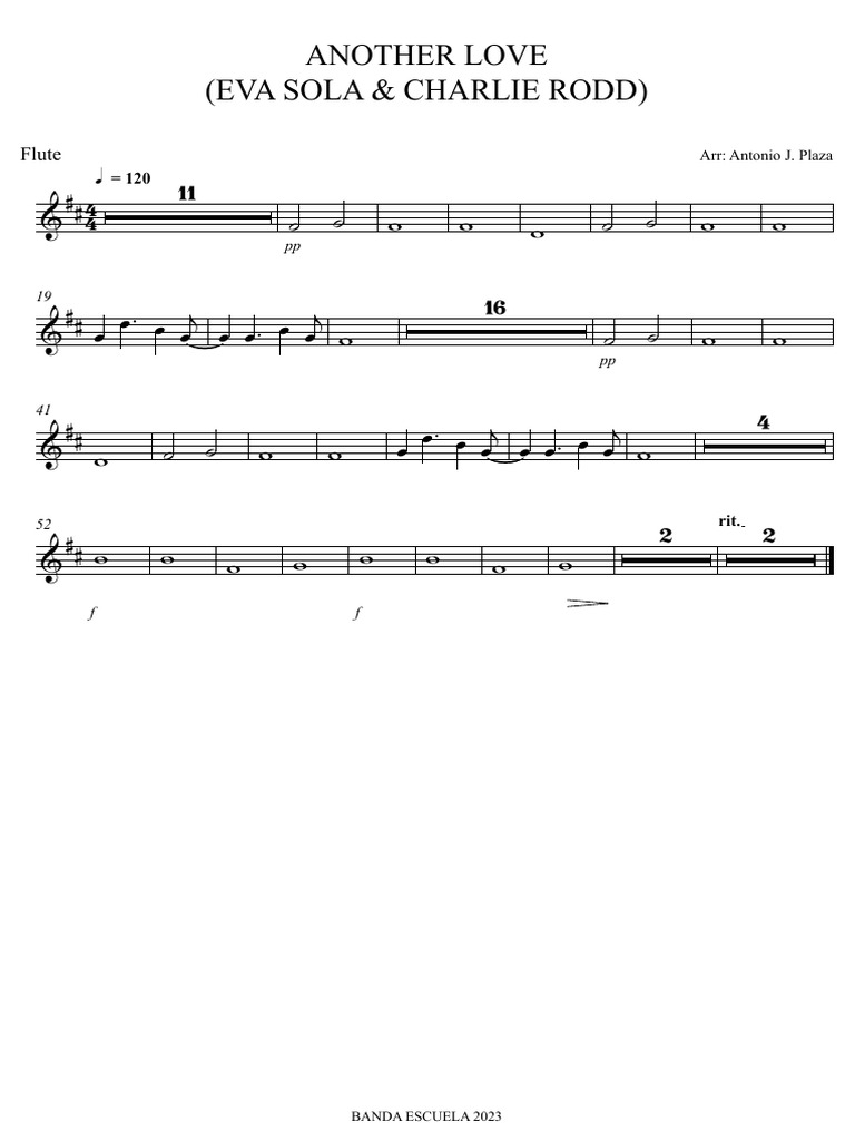 Another Love - Flute | PDF