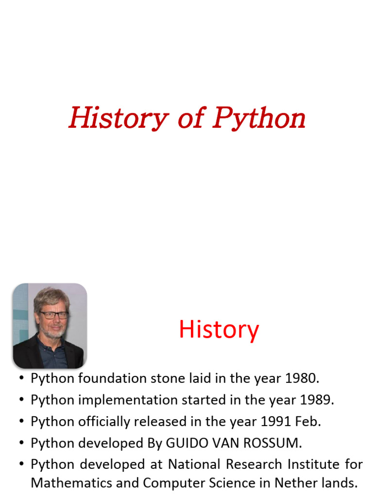 2 History of Python | PDF | Computers
