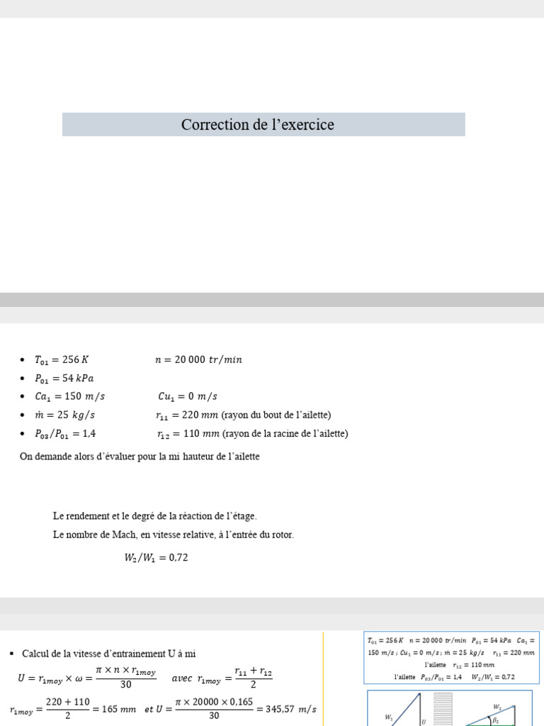 Correction TD1 - Compresseurs (Exercice 1) | PDF | Technologies du gaz | Ingénierie mécanique
