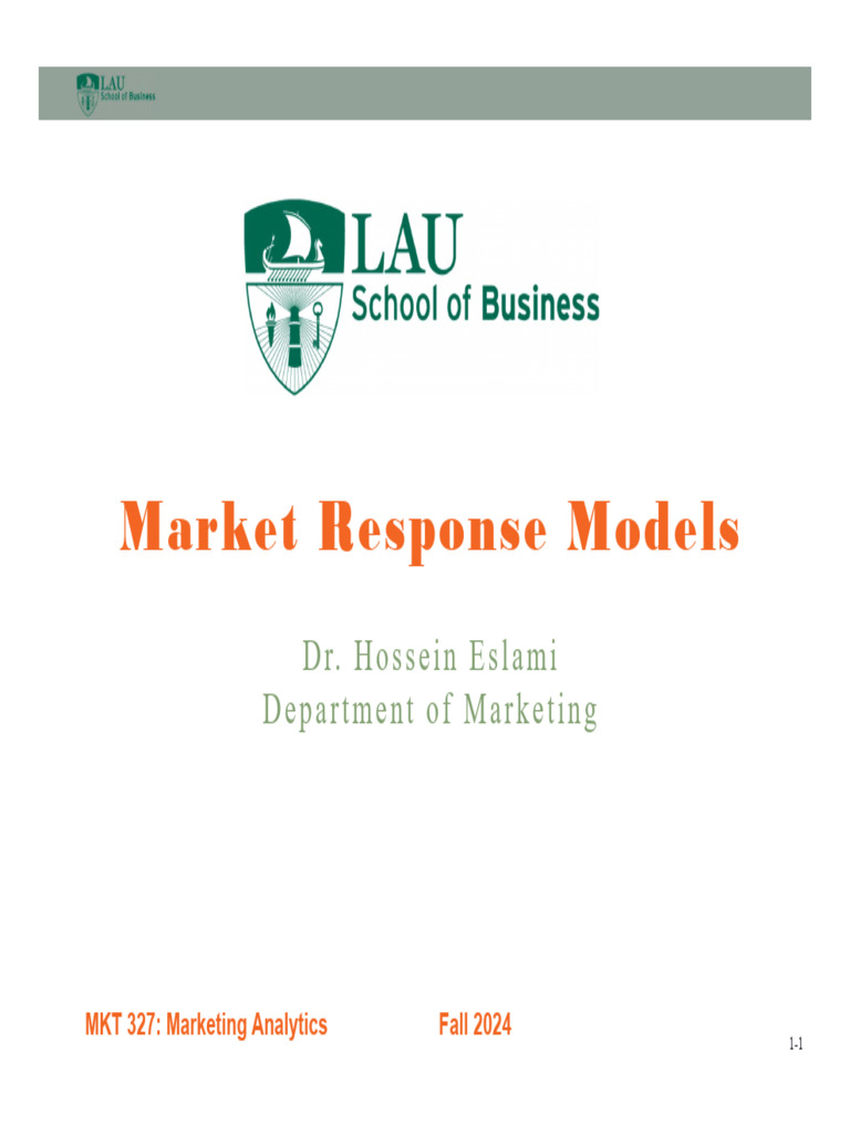 2 Market Response Models | PDF | Marketing | Analytics