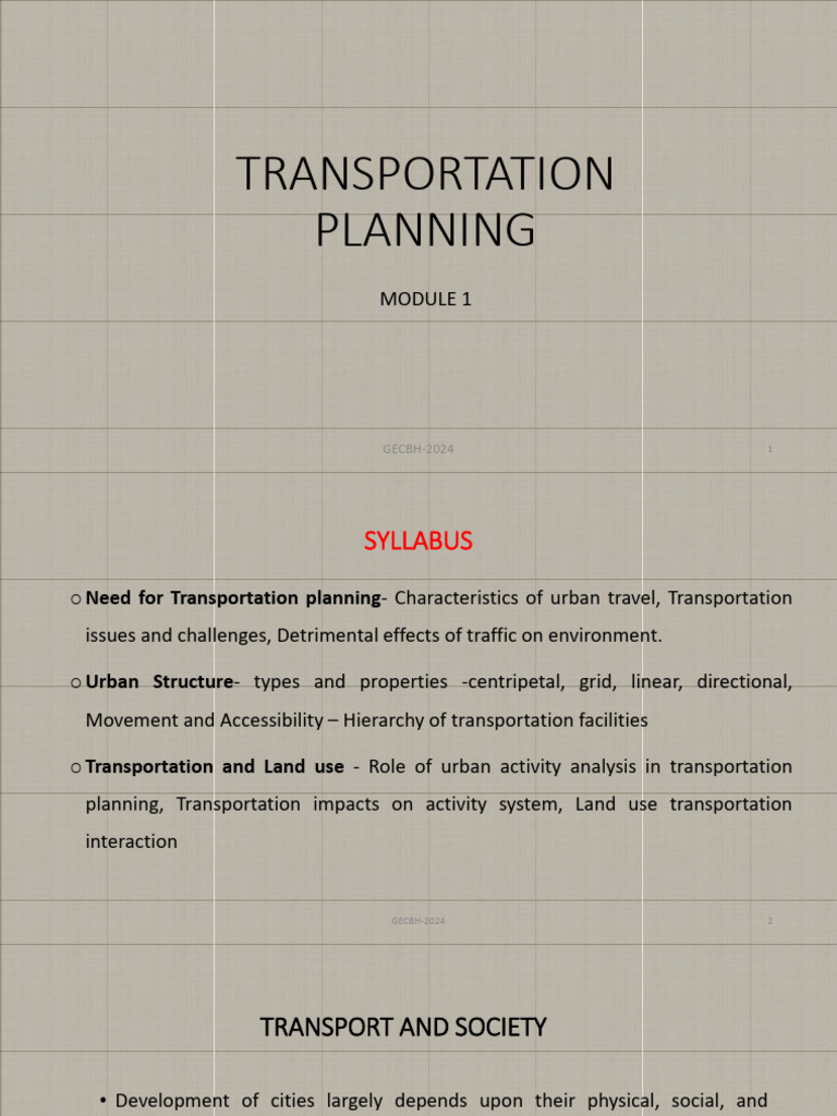 TP Module 1 | PDF | Transport | Traffic