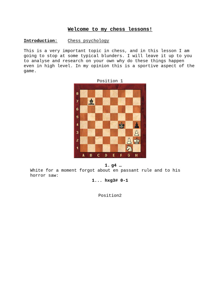 Chess Blunders by Nick Beqo | PDF | Traditional Games | Competitive Games