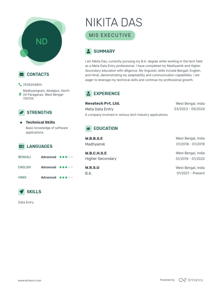 Nikita Das Resume | PDF