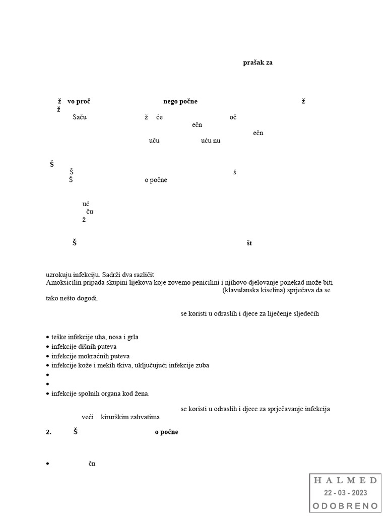 Amoksicilin Klavulanska Kiselina AptaPharma PIL | PDF