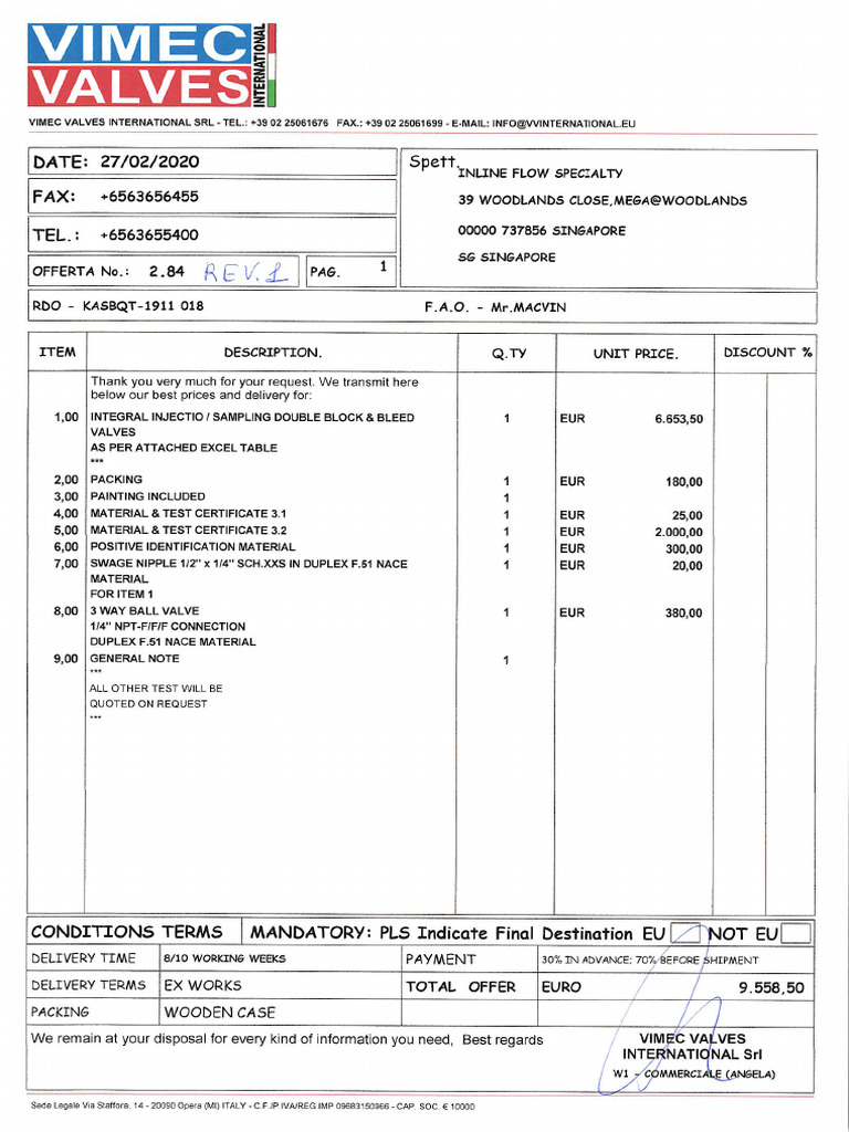 OFFER 2 0084-FP Rev 1 | PDF