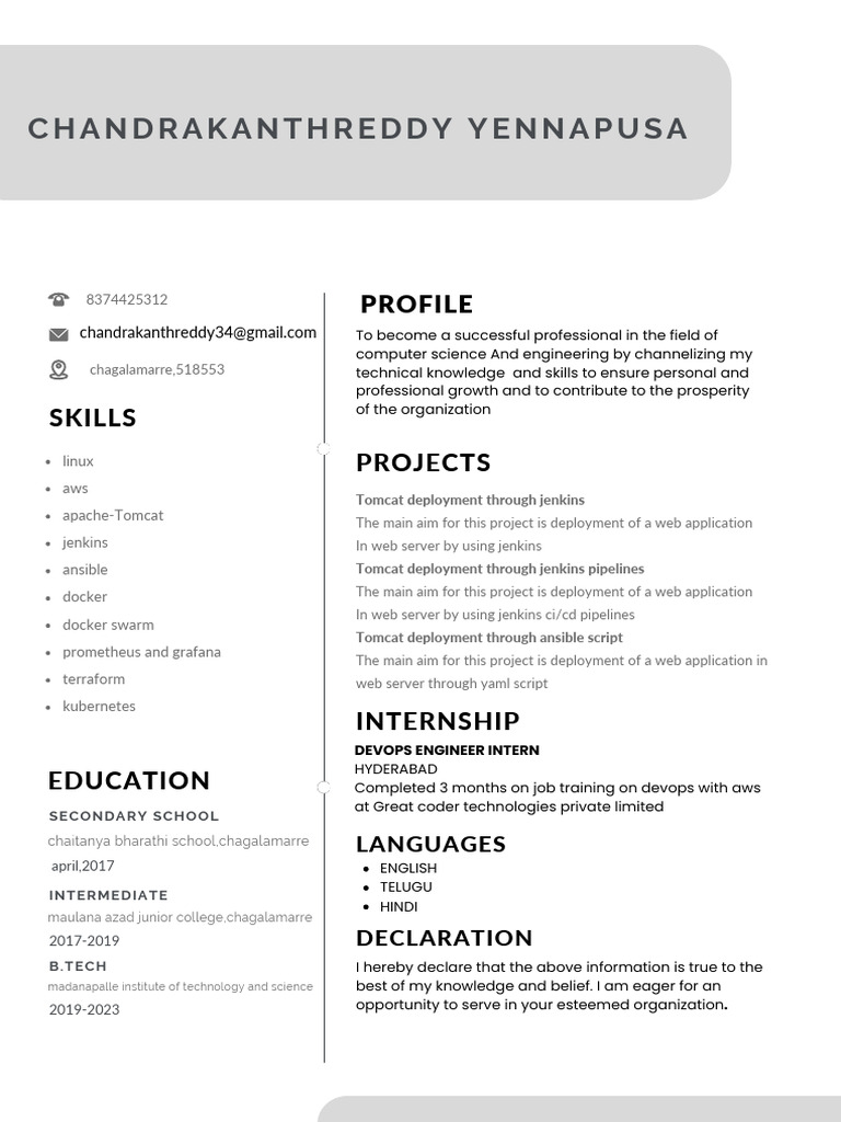 Grey & White A4 Clean CV Resume | PDF | System Software | Computer Science