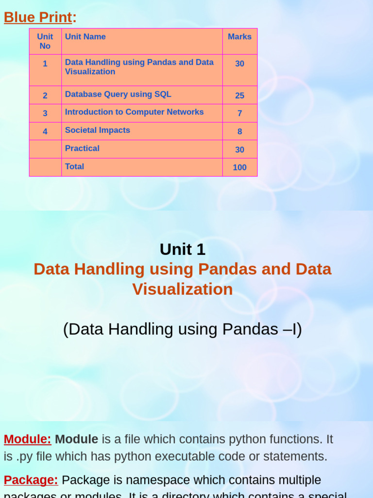 Series Ppt On Data Handling Using Pandas I Pdf Database Index Python Programming Language