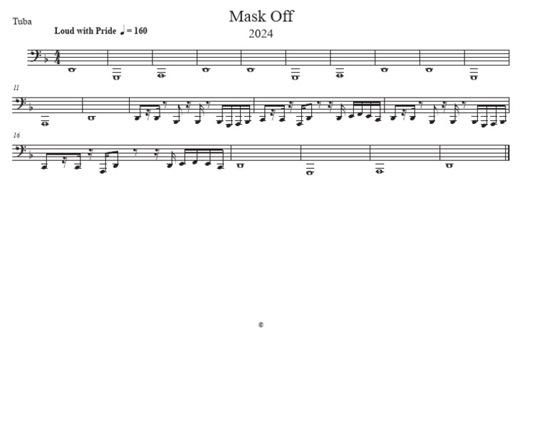 Mask Off - Tuba | PDF