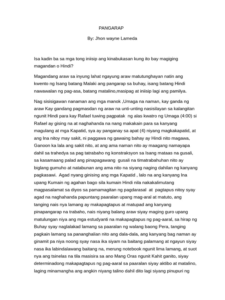 Document (Pangarap) HHH | PDF