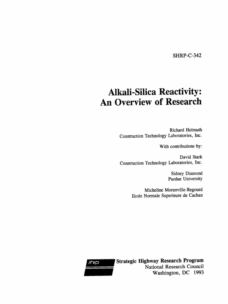 SHRP C 342 | PDF | Concrete | Silicon Dioxide