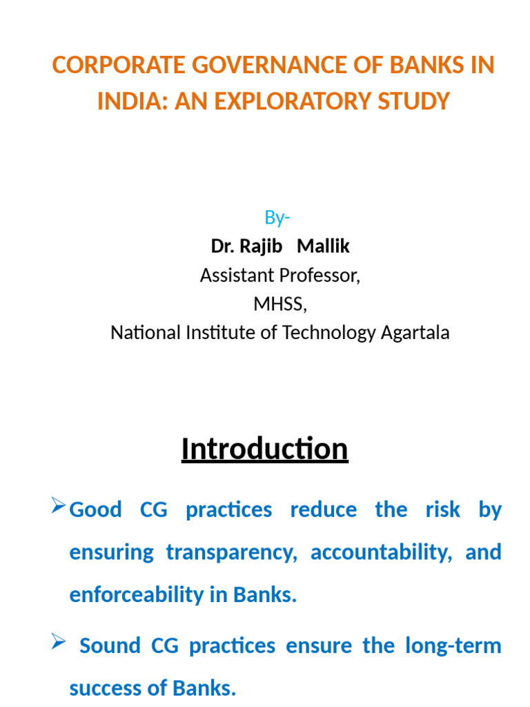PPT-Corporate Governance in Banks | PDF | Banks | Corporate Governance