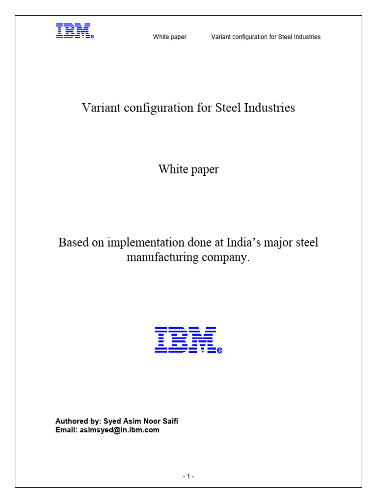 Sap Variant Configuration Guide For Steel Industry | PDF | Computer Programming