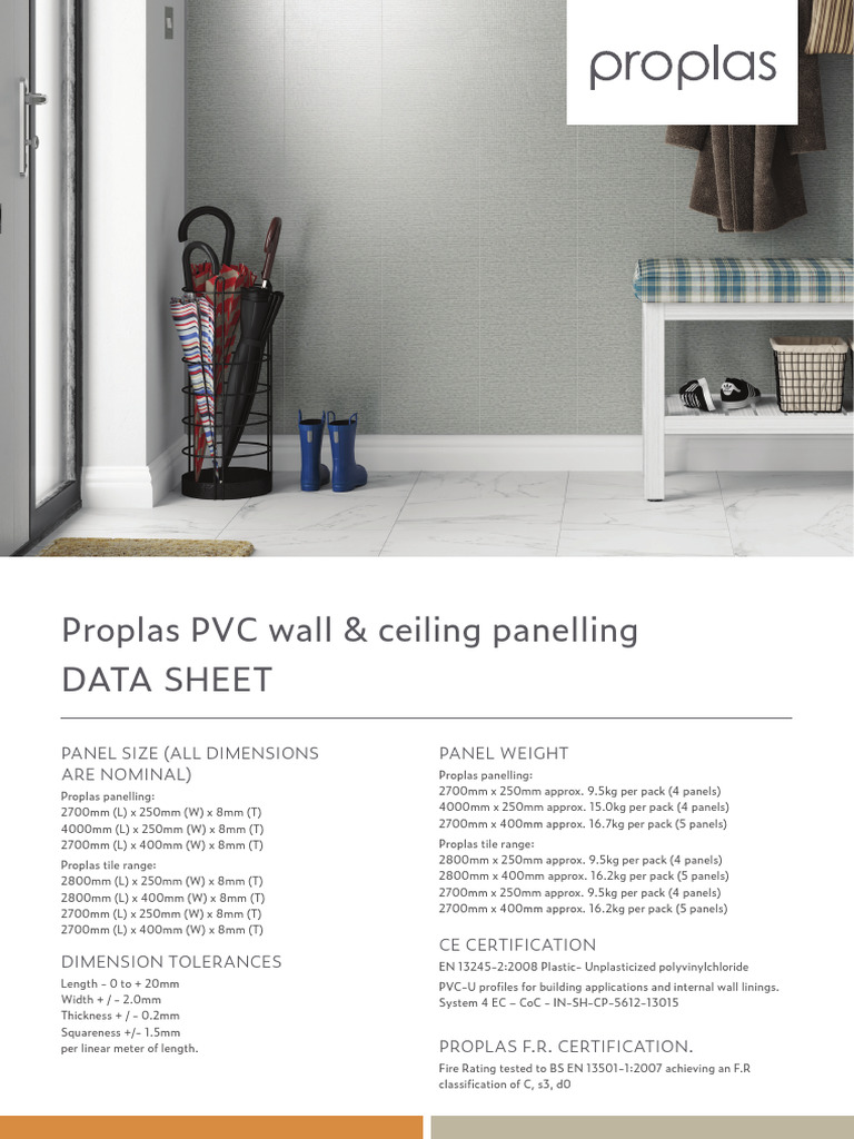 Proplas Data Sheet | PDF | Polyvinyl Chloride | Ultraviolet