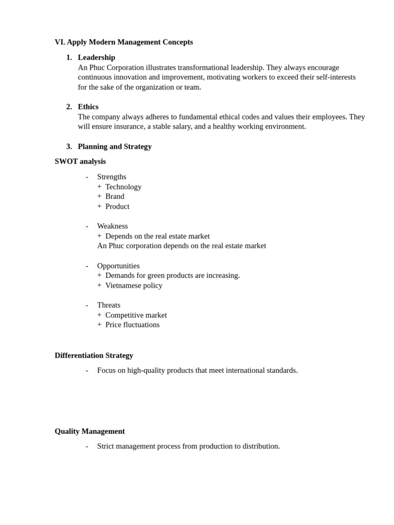 VI. Apply Modern Management Concepts 1. Leadership | PDF