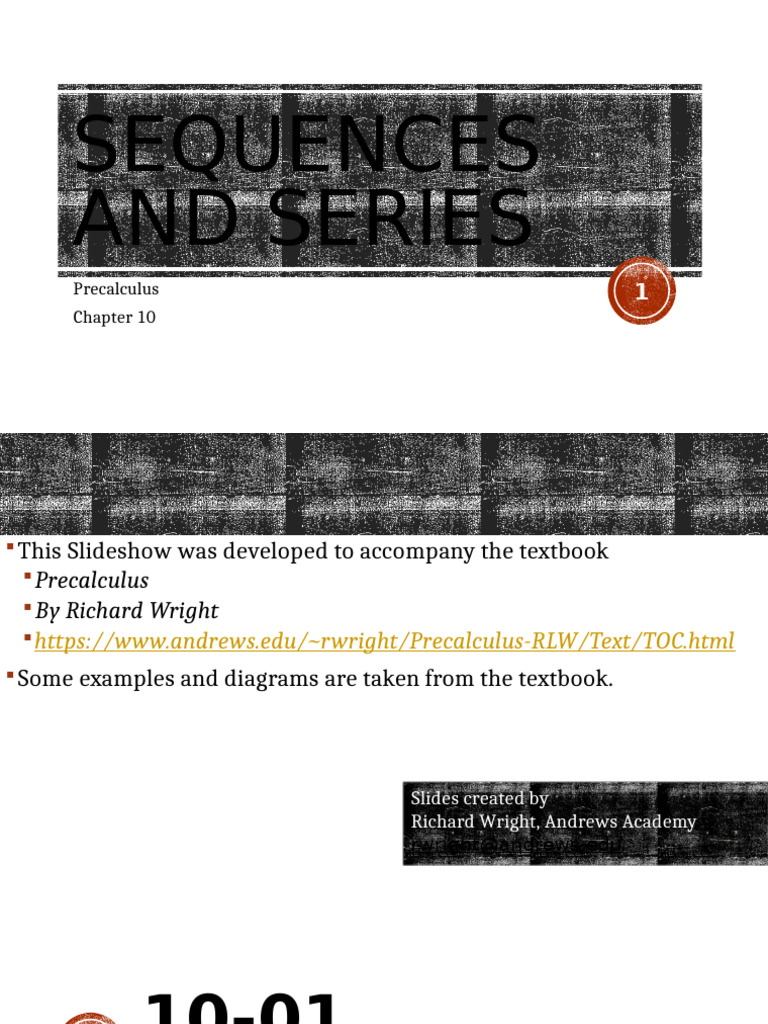 Precalculus 10 Sequences and Series | PDF | Mathematics | Computer Programming