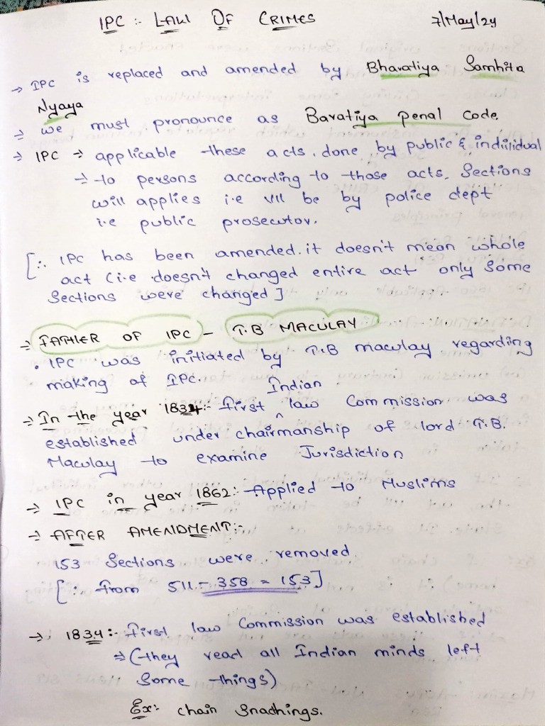 Overview of Indian Penal Code Amendments | PDF | Criminal Law | Criminal Justice