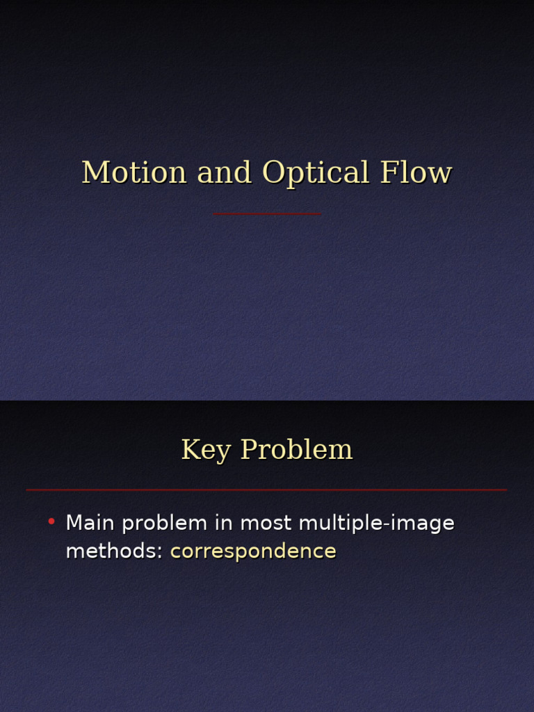 cs429 s04 Lecture05a Motion | PDF | Computer Vision | Applied Mathematics