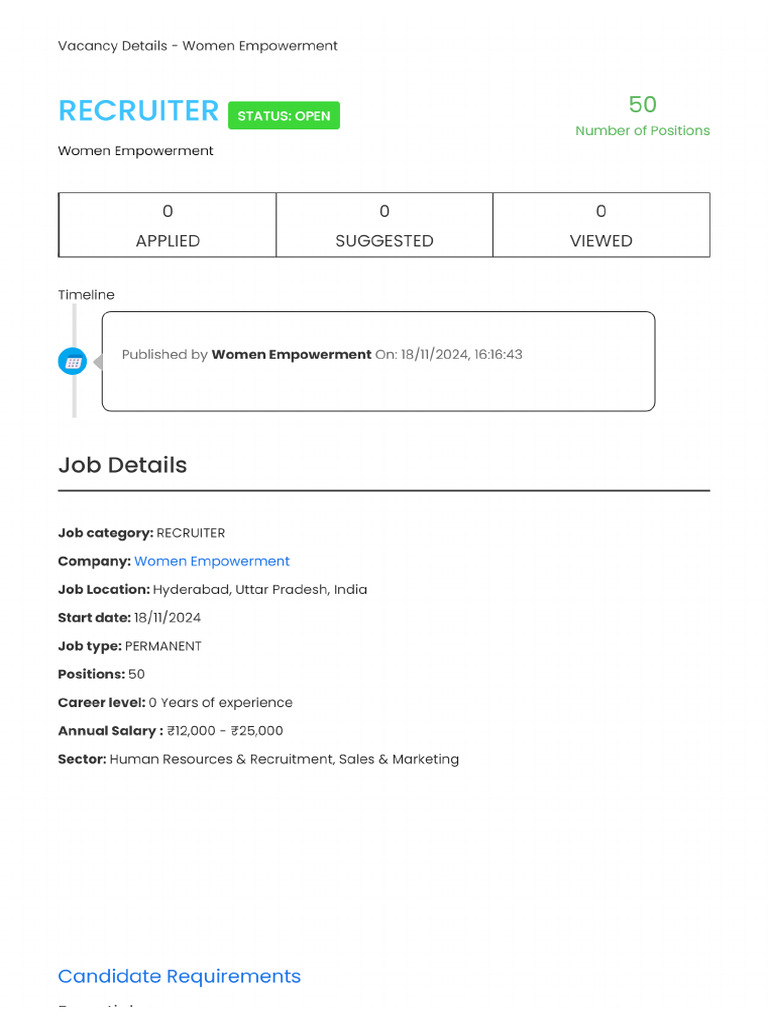 RECRUITER | PDF
