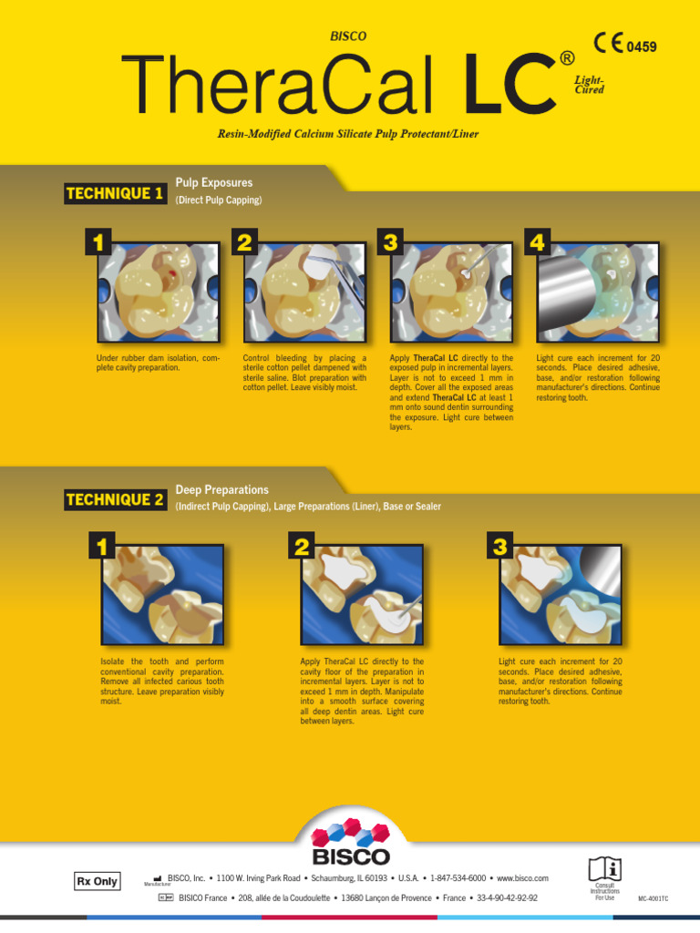 TheraCal LC Technique Card4 | PDF | Dental Anatomy | Mouth