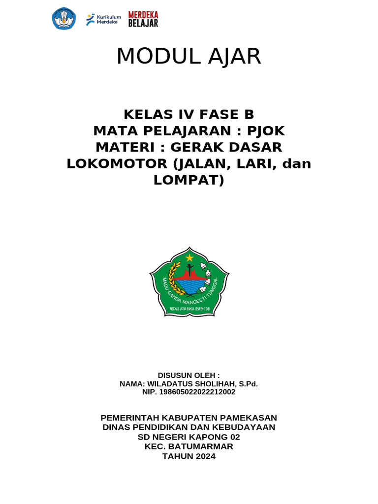 Modul Ajar - Fase B - Wiladatus Sholihah | PDF | Sains & Matematika