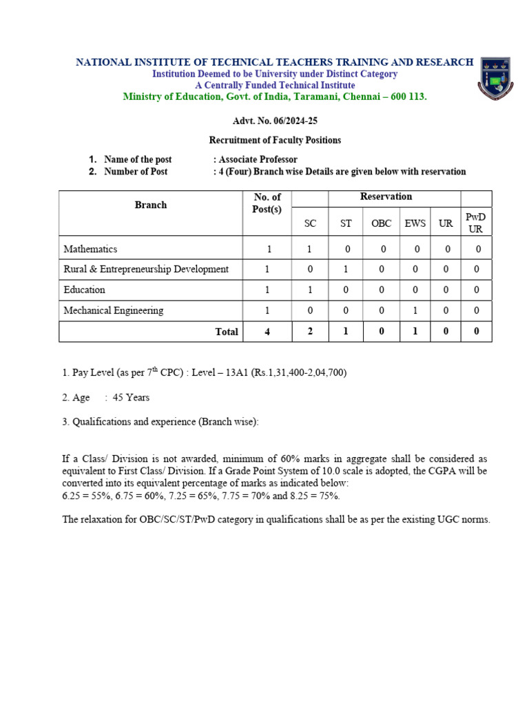Associate Professor Educational Qualification | PDF | Doctor Of ...