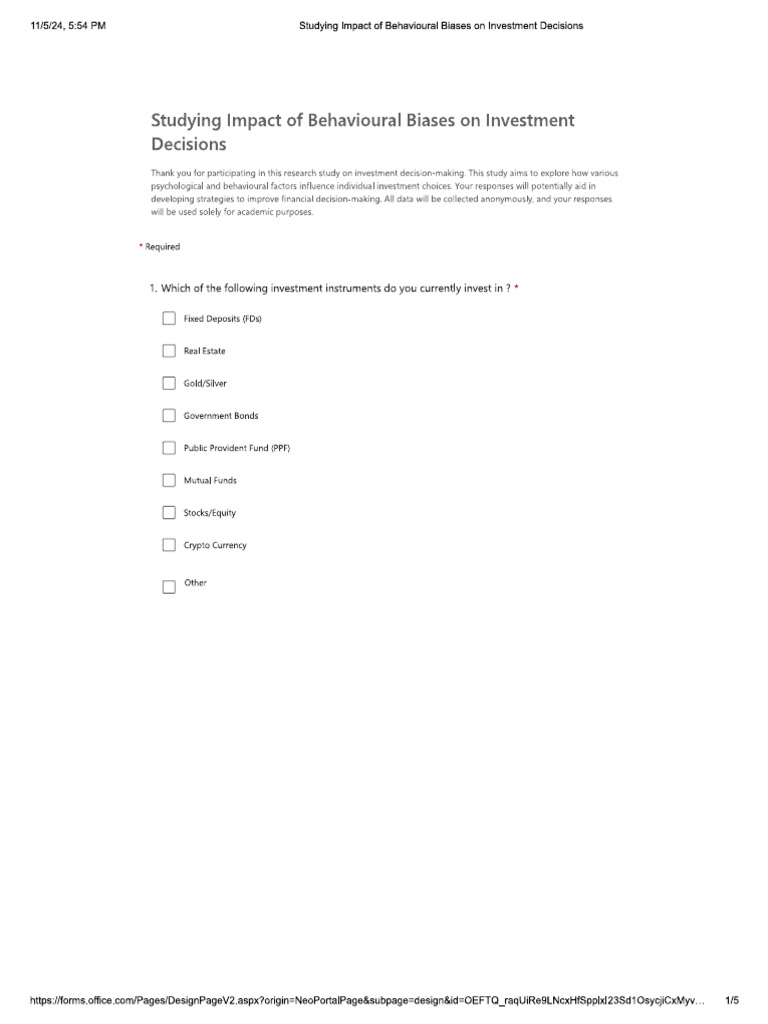 BRM Questionnaire - Signed | PDF