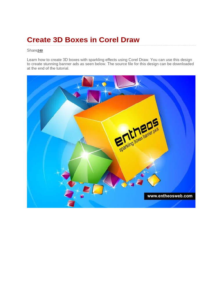 9 Create 3D Boxes in Corel Draw | PDF