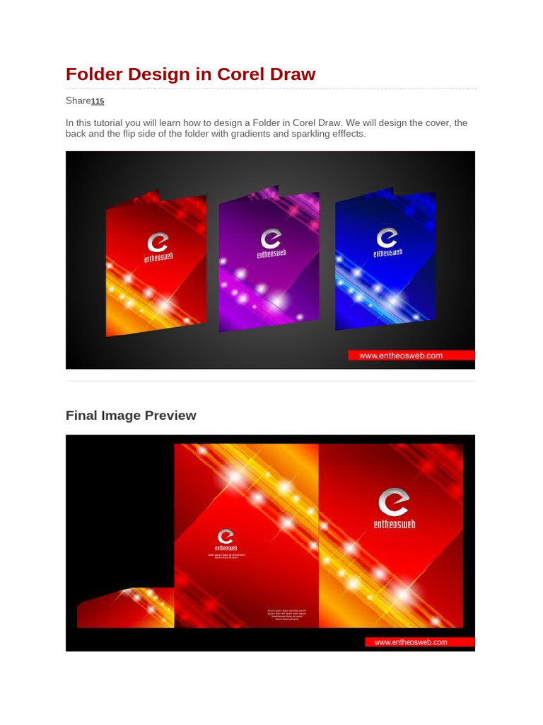 5 Folder Design in Corel Draw | PDF | Software