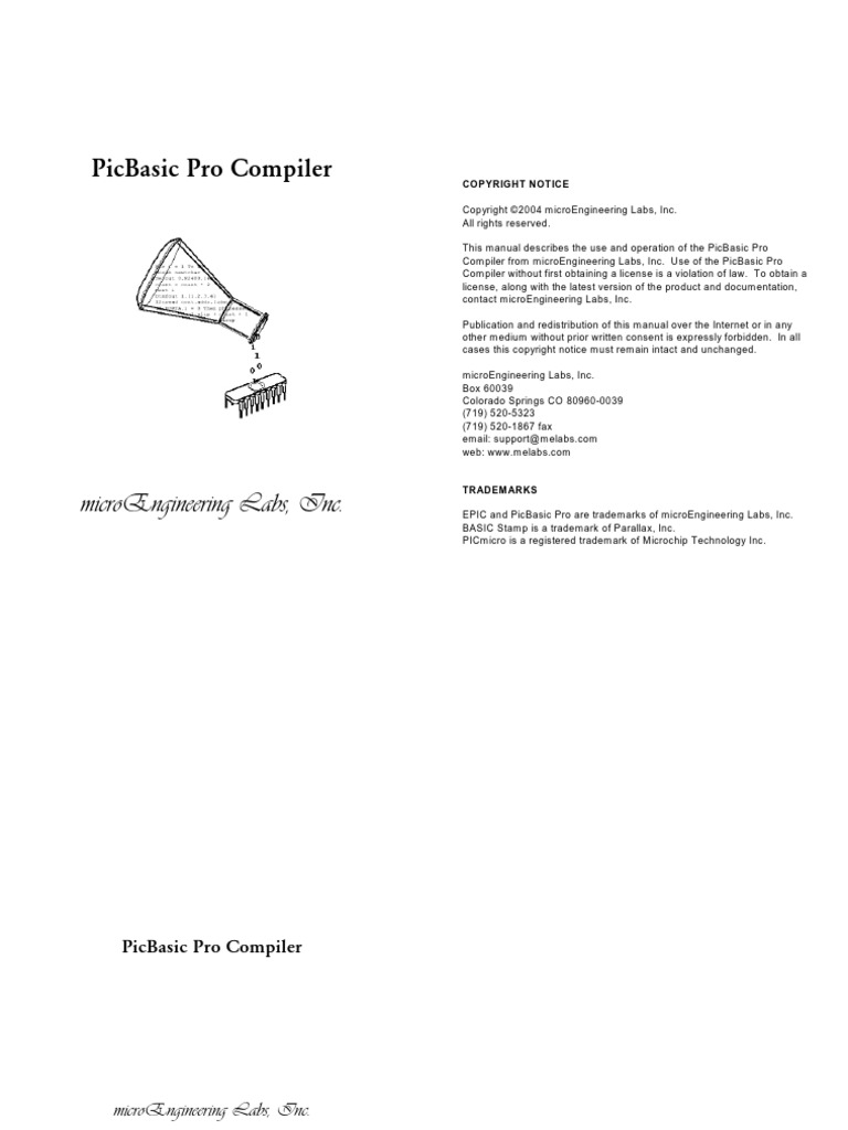 Pic Basic Pro Manual v304 (TOC) | PDF