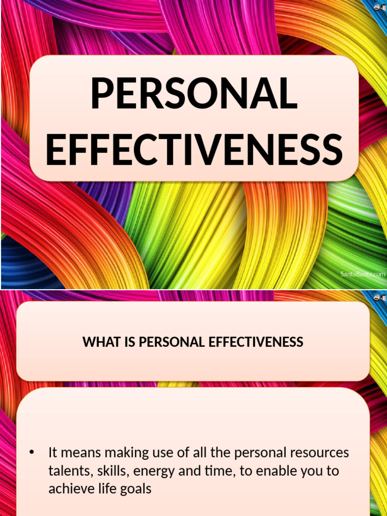 Personal Effectiveness | PDF | Career & Growth | Business