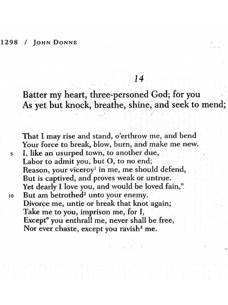 13 - Holy Sonnet 14 | PDF