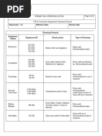 Equipment Cleaning Checklist Format | PDF