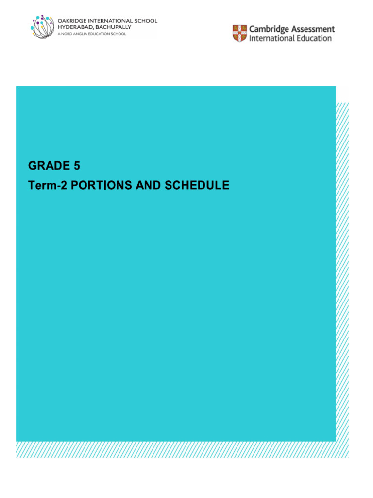 Grade 5 - Term2 Assessment Schedule - 2024-25 | PDF