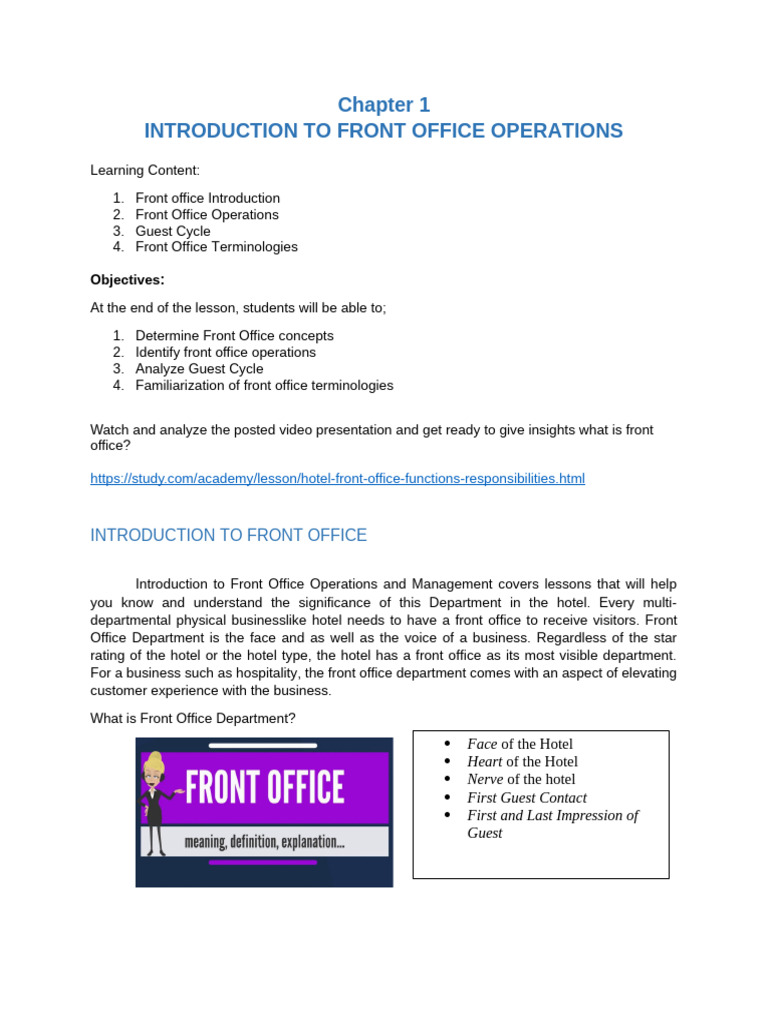 HM 106 Lecture Chapter 1 2 | PDF | Service Industries | Business