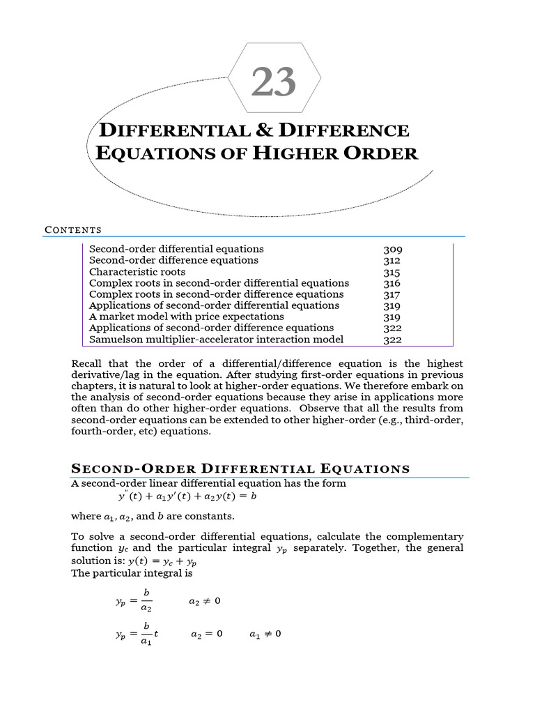 Second-Order Equations | PDF | Differential Equations | Equations