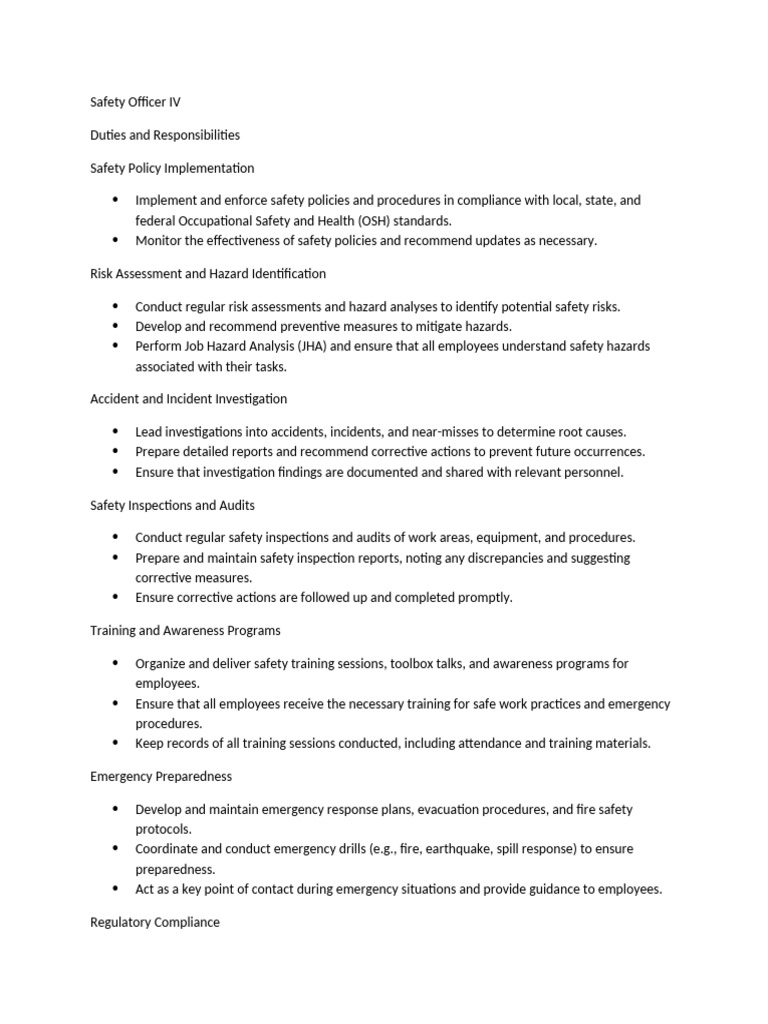 SO & PCO Managing Head Duties and Responsibilities | PDF | Occupational ...