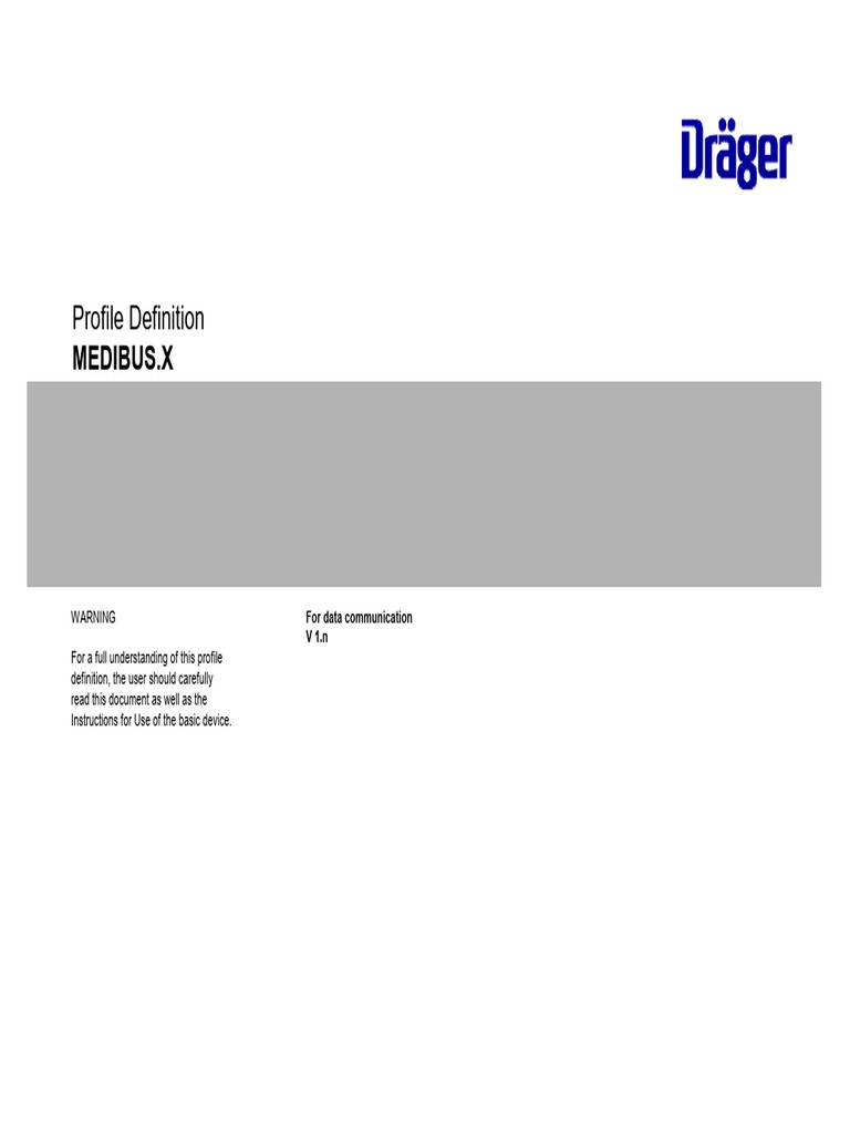MEDIBUS.X Profile Overview and Codes | PDF | Documentation | Software