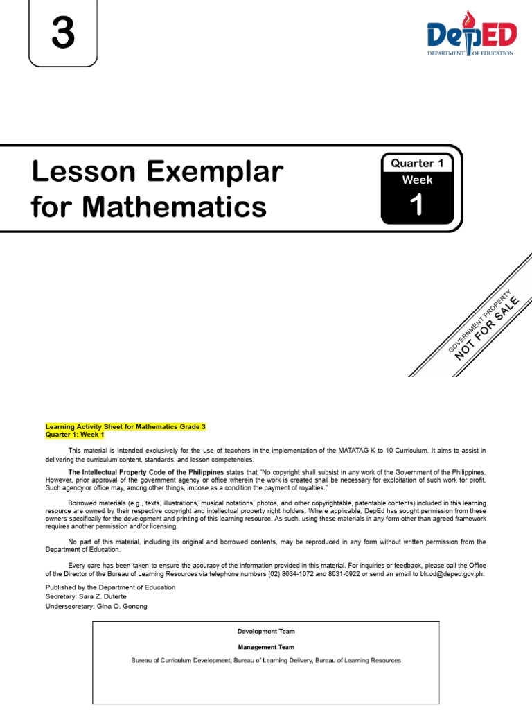 Lesson Exemplar Template | PDF | Curriculum | Learning