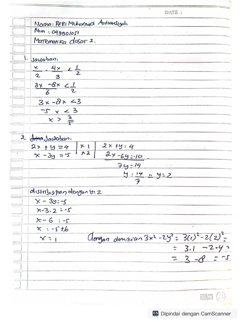 Diskusi 5 Matematika Dasar 2 Feri Muhamad Ardiansyah | PDF